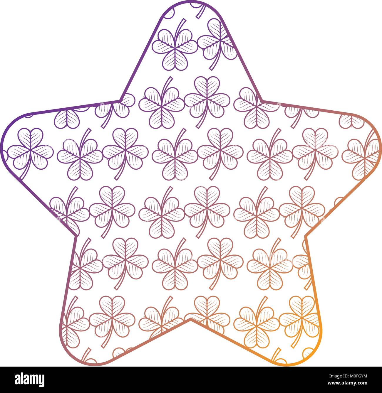 pattern shape label star st patrick day beer glass Stock Vector Image ...