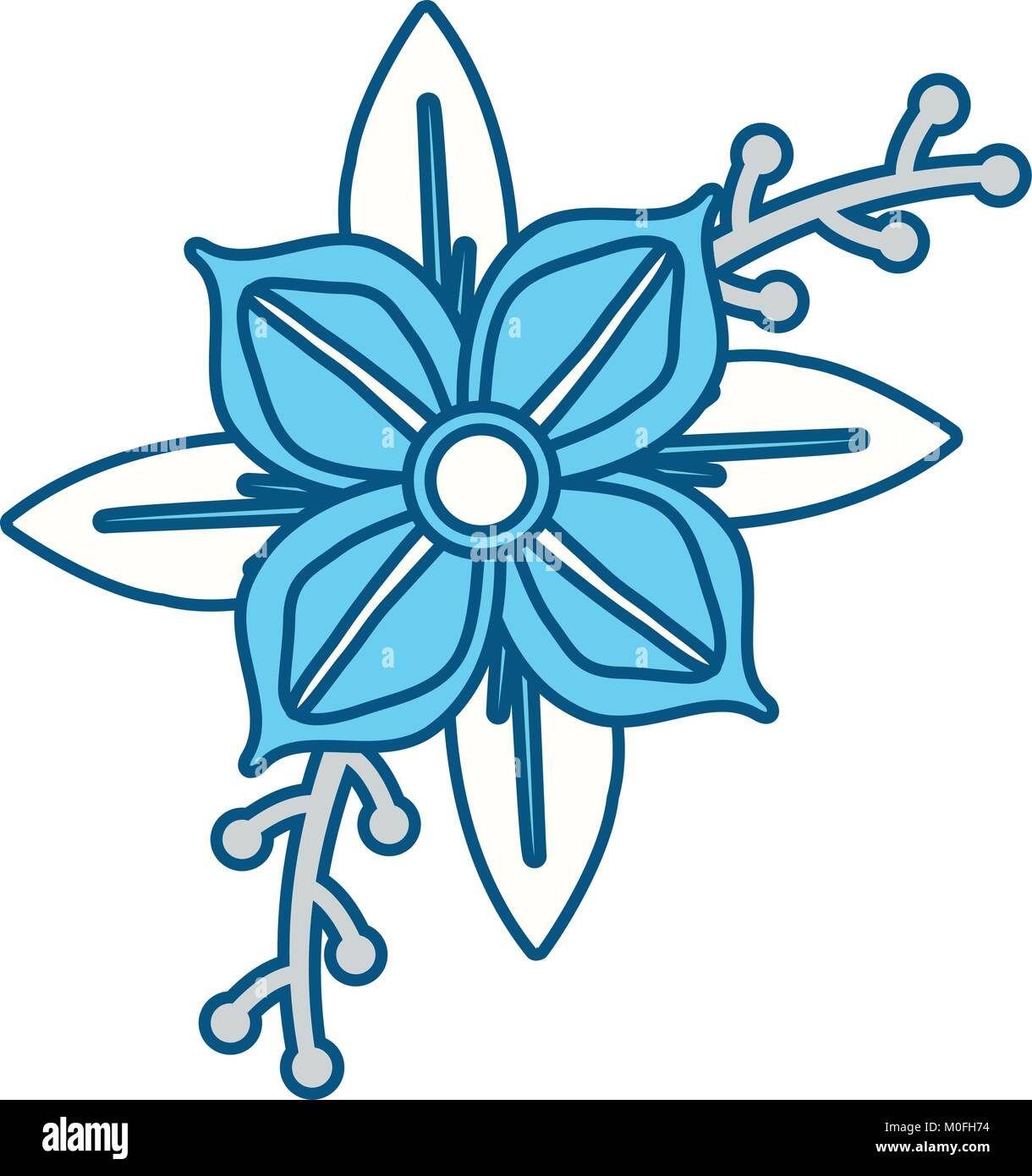 blue flower vector illustration Stock Vector Image & Art - Alamy