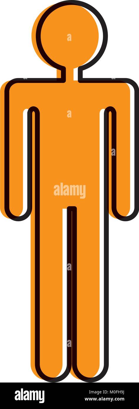 male human figure silhouette vector illustration design Stock Vector ...