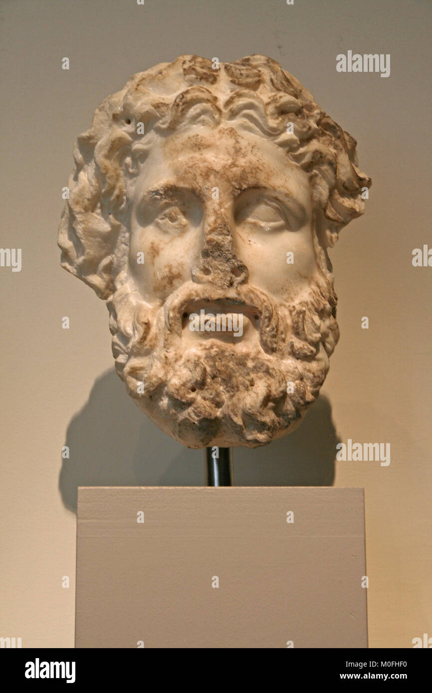 Marble head of a God probably Zeus Greek 3rd - 2nd Century BC ...