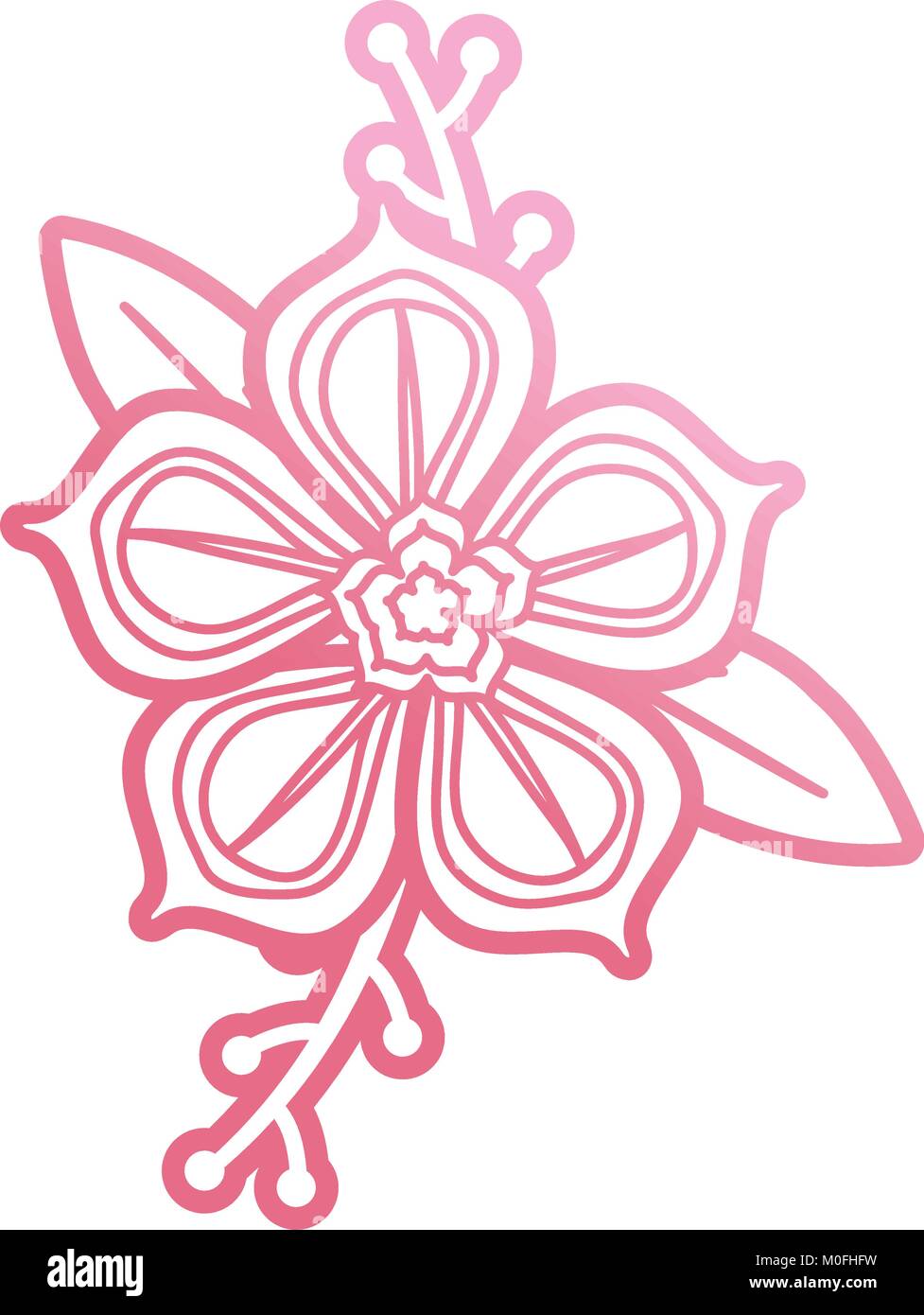 pink flower design vector illustration Stock Vector Image & Art - Alamy