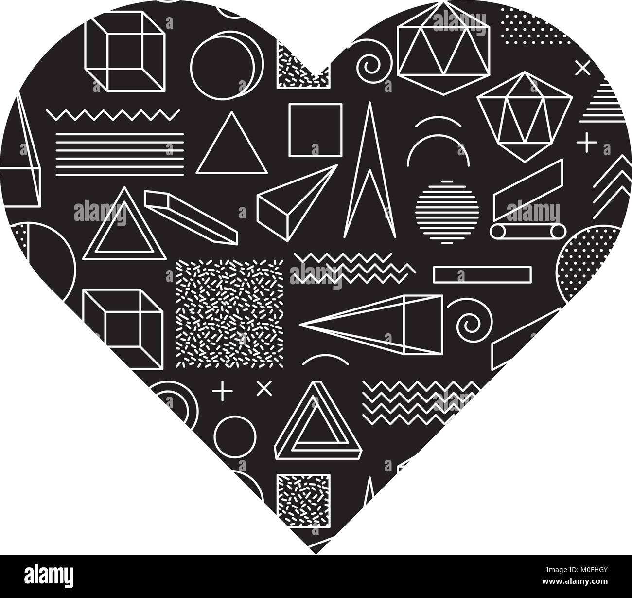 label shape heart different geometric figures Stock Vector Image & Art ...