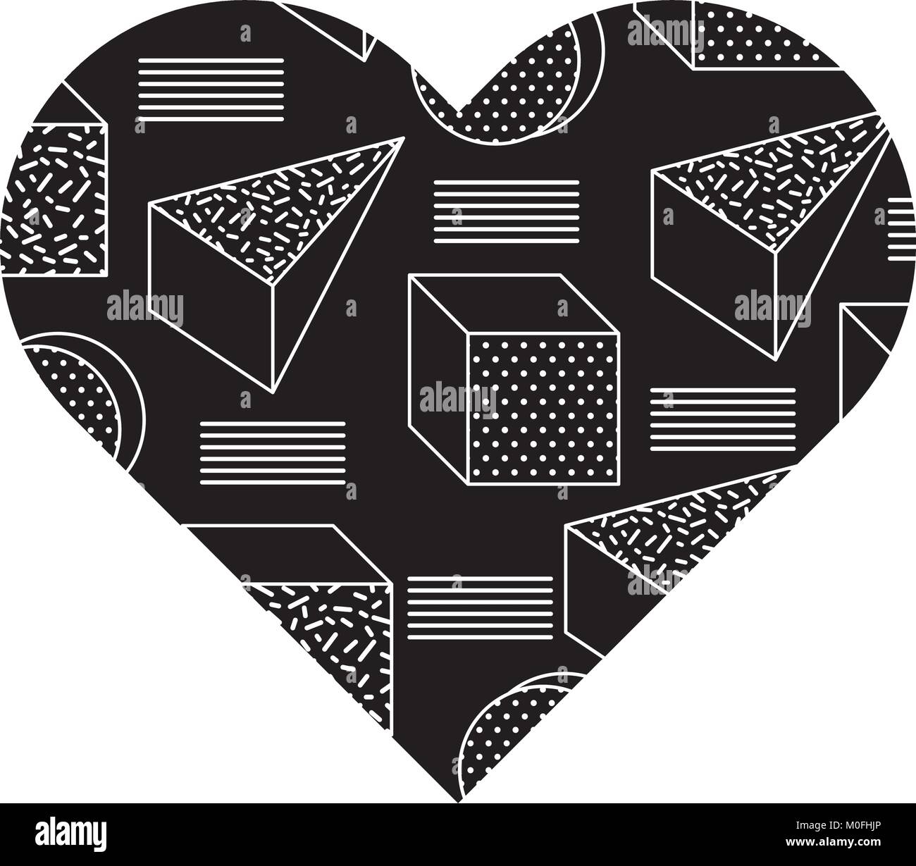 label shape heart different geometric figures Stock Vector Image & Art ...