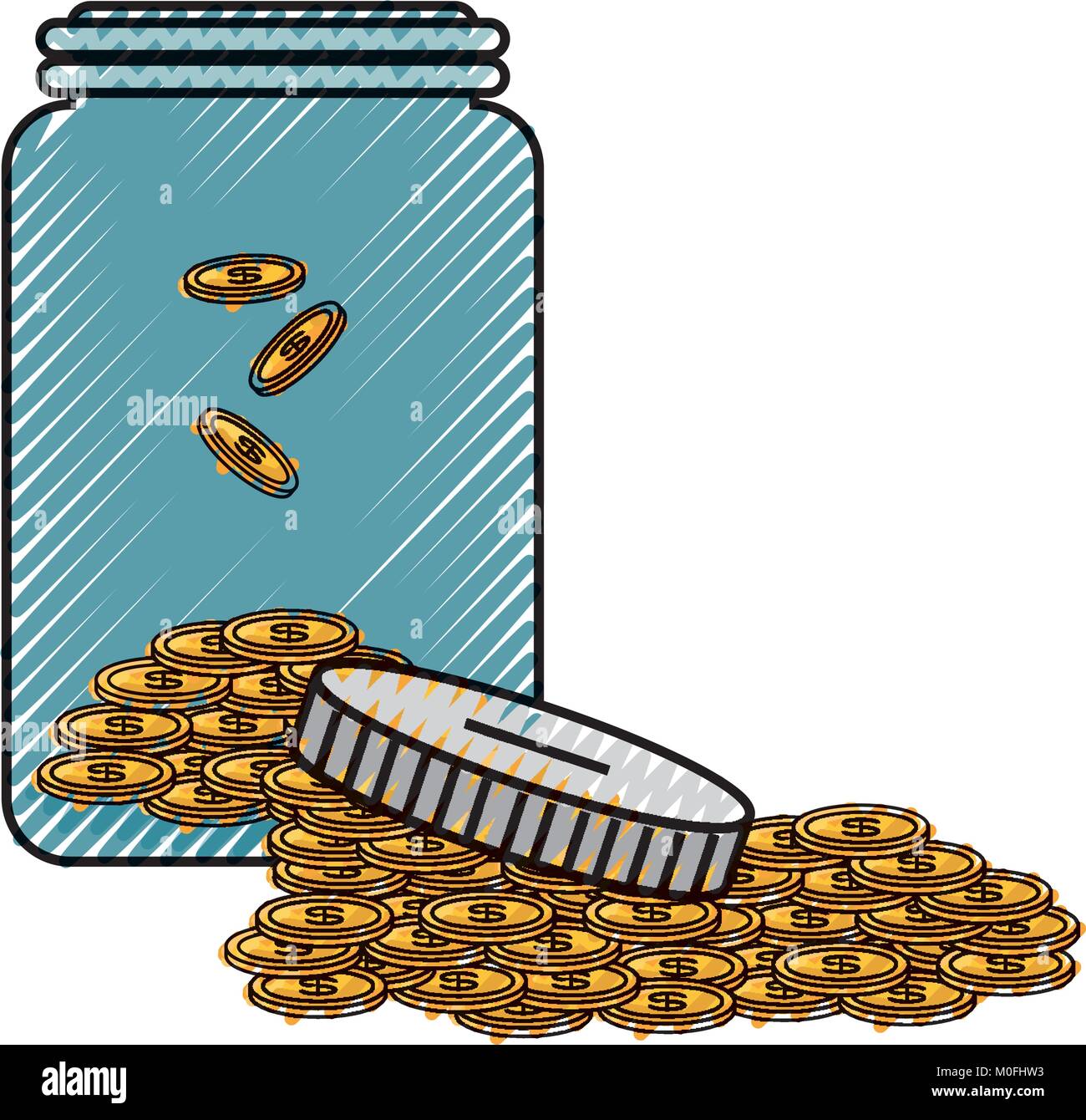 jar coin bank vector illustration Stock Vector Image & Art - Alamy