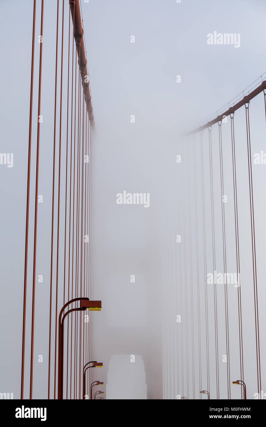 Golden Gate Bridge in fog Stock Photo - Alamy