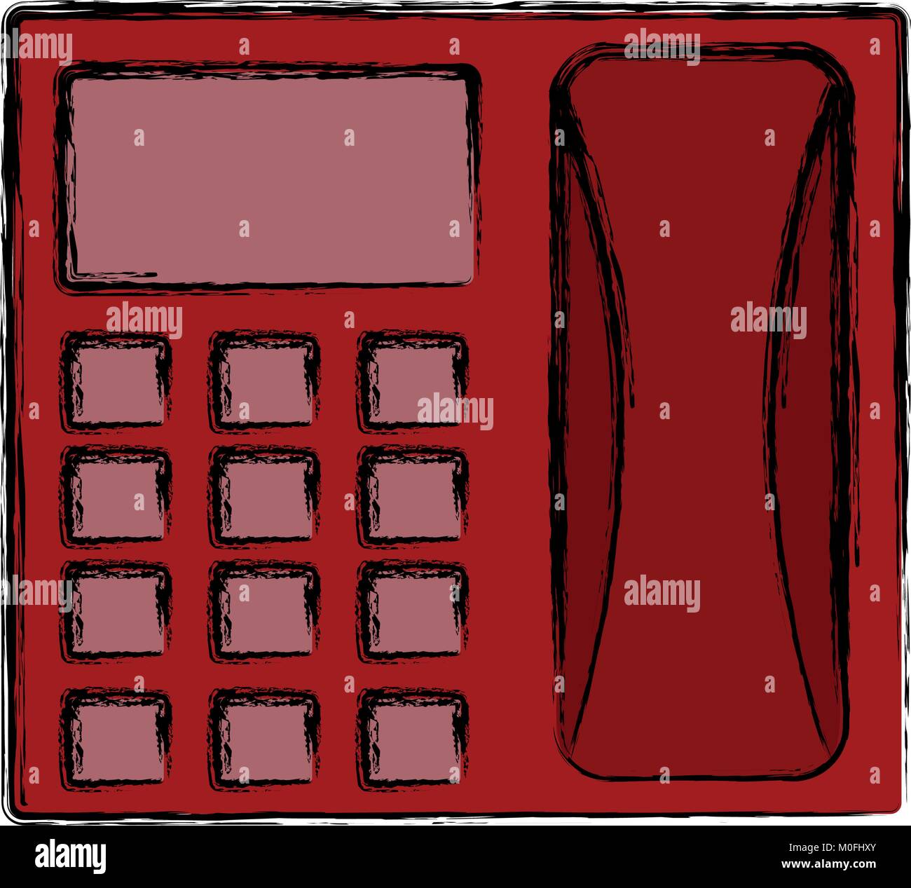 colored telephone vector illustration Stock Vector Image & Art - Alamy