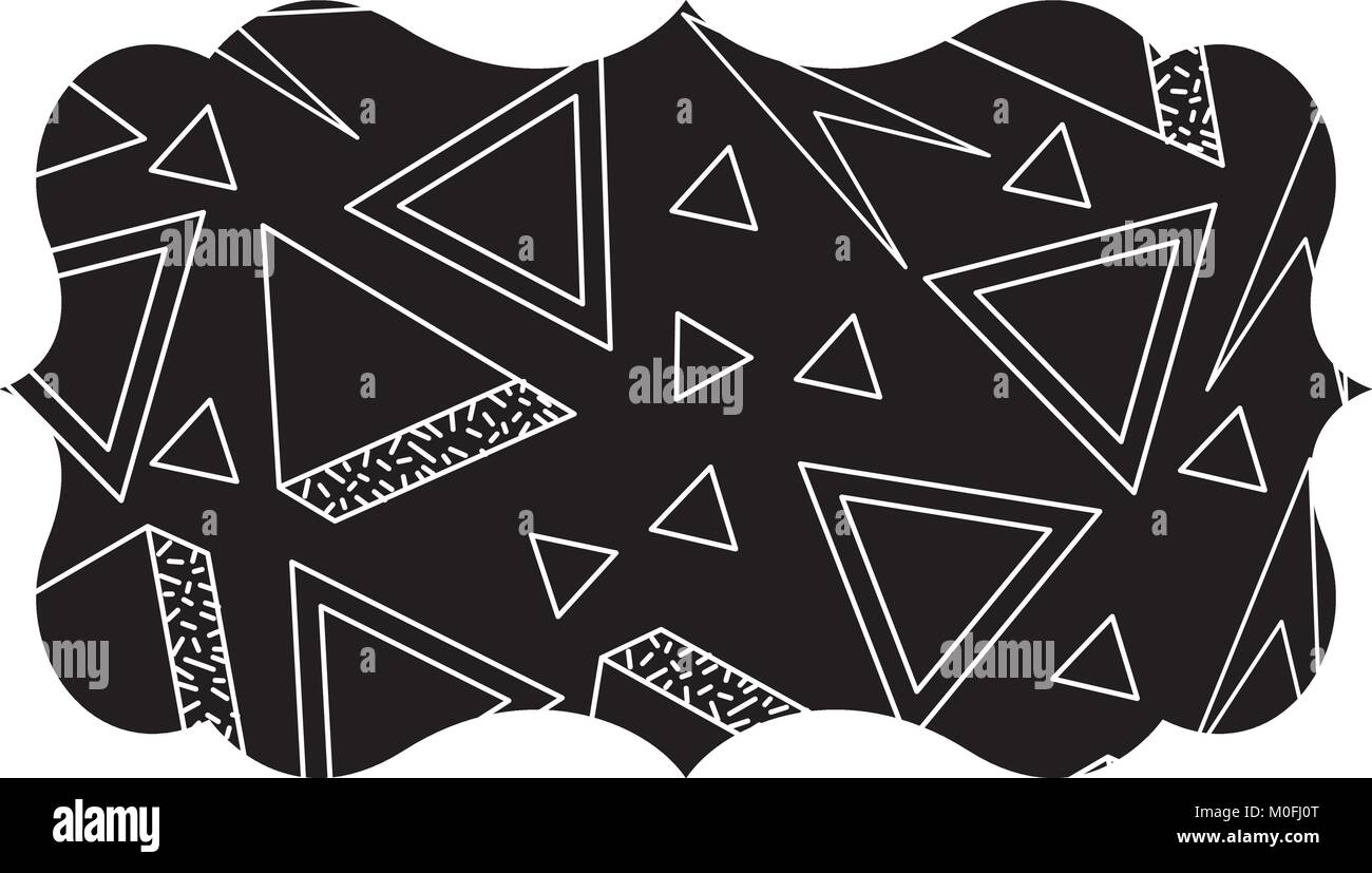 label with memphis pattern geometric texture design Stock Vector Image ...