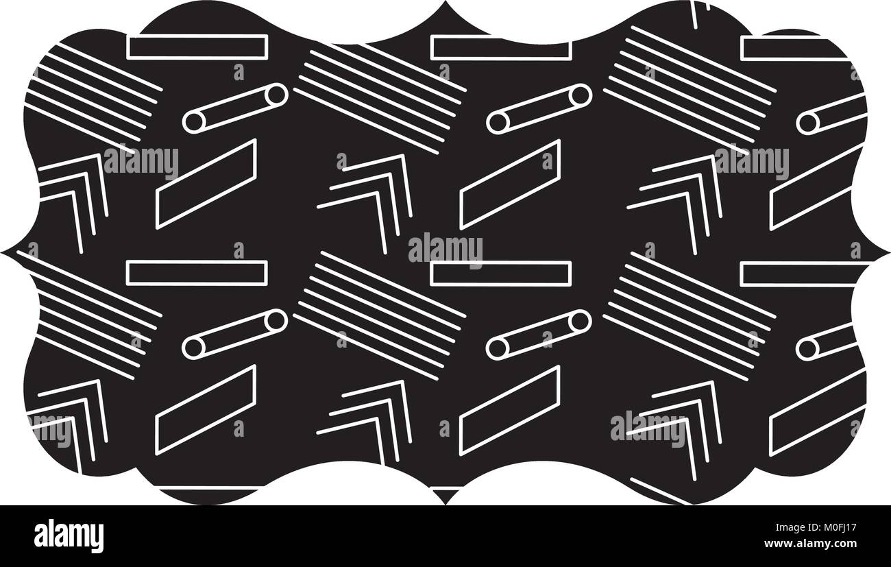 label with memphis pattern geometric texture design Stock Vector Image ...