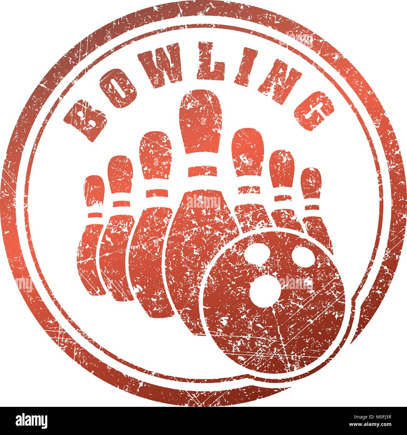 Bowling ball in gutter bowling Stock Vector Images - Alamy