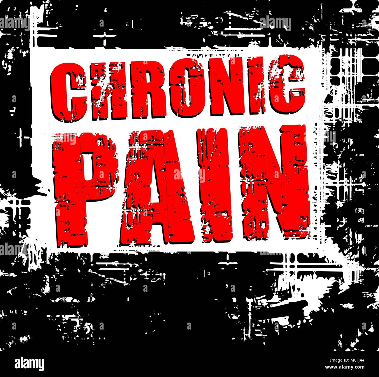 Back grunge background with red caption CHRONIC PAIN Stock Vector Image ...