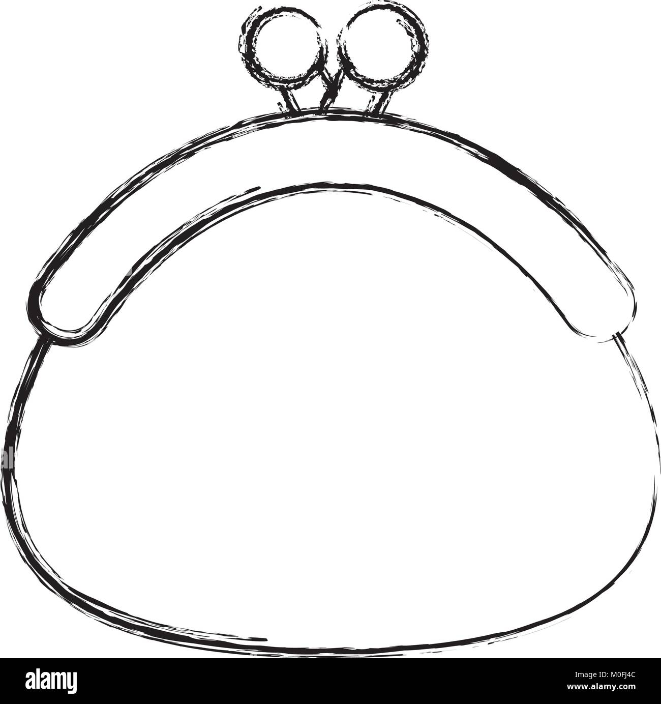 uncolored coin purse vector illustration Stock Vector Image & Art - Alamy