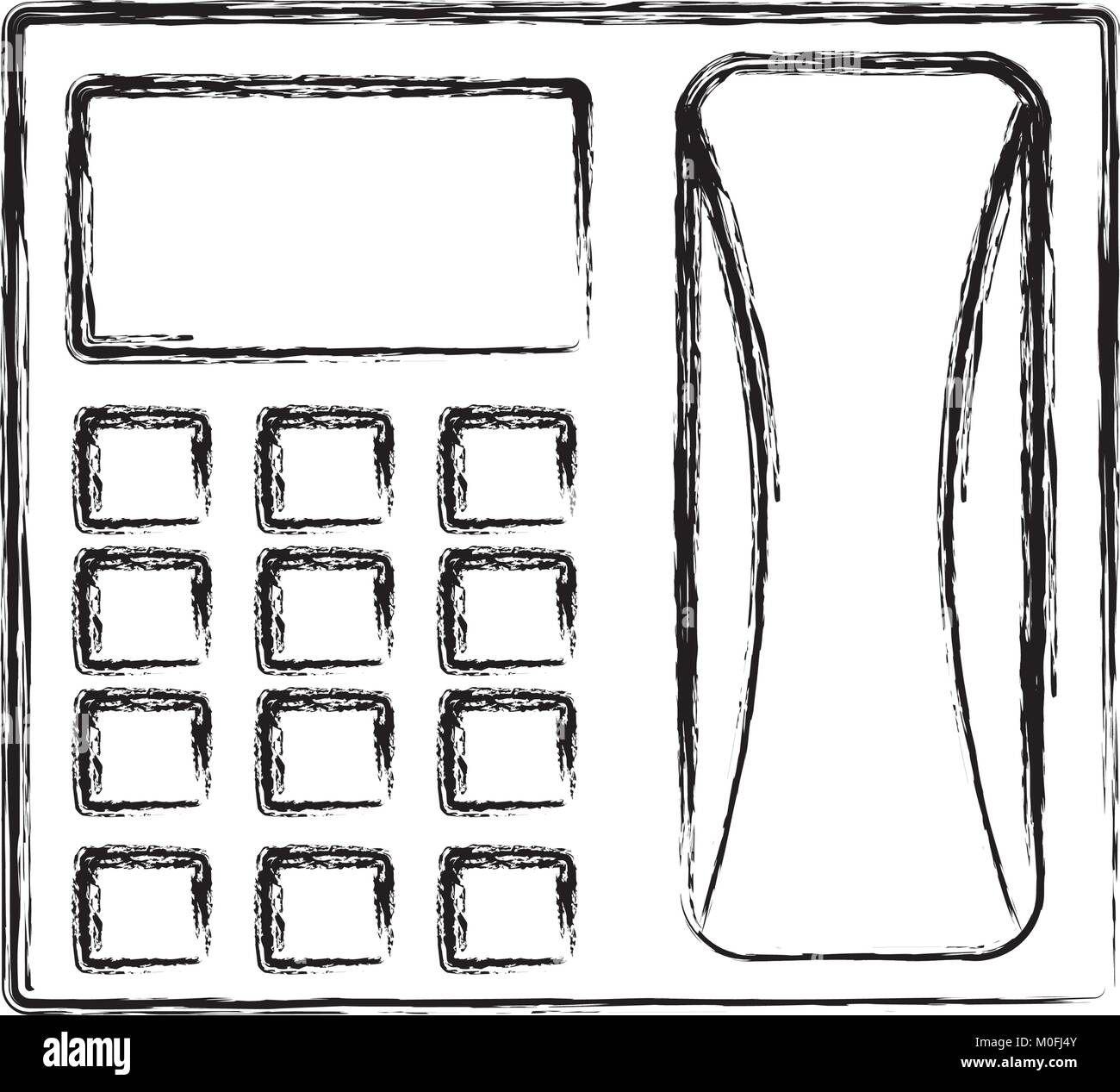 uncolored telephone vector illustration Stock Vector Image & Art - Alamy