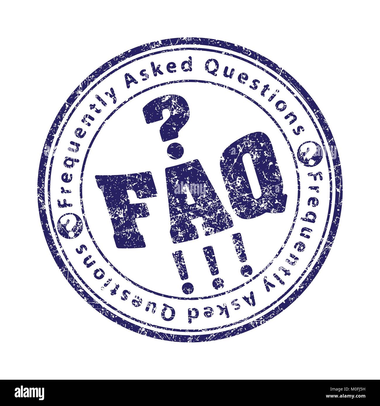 FAQ (frequently asked questions) rubber stamp Stock Vector Image & Art ...