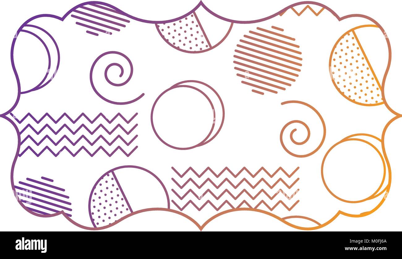 label with memphis pattern geometric texture design Stock Vector Image ...