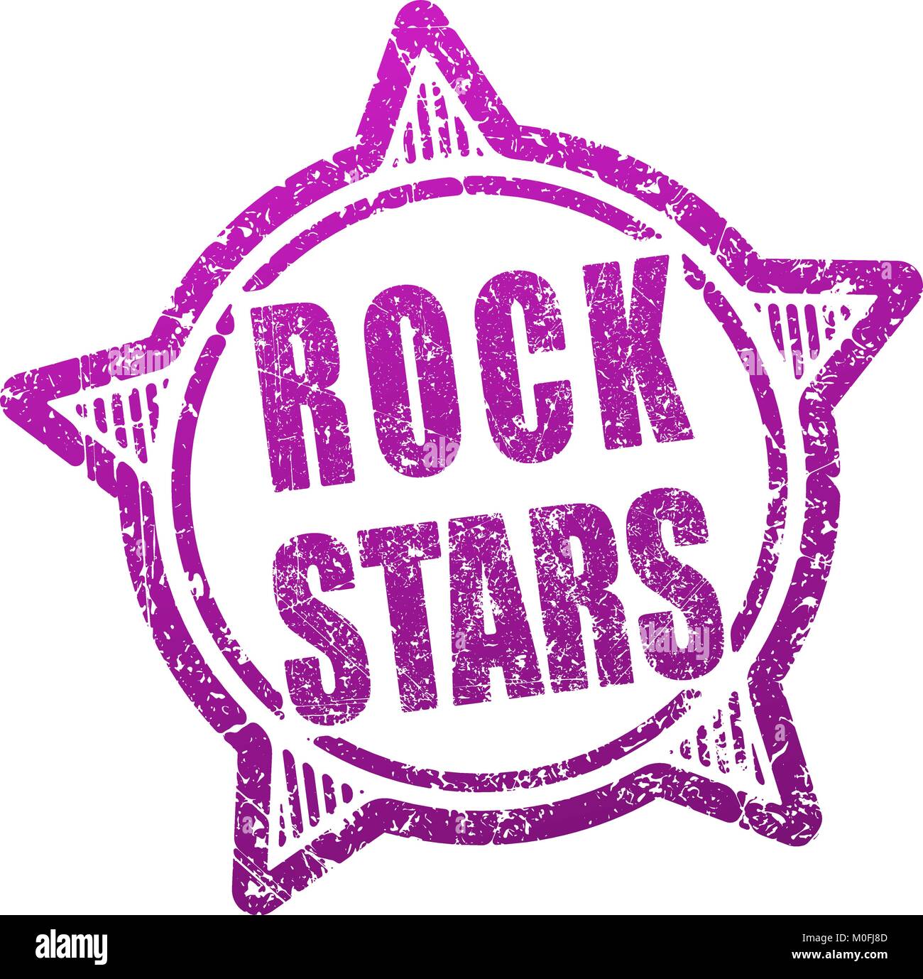 Rock stars grunge design in rubber stamp style Stock Vector Image & Art ...