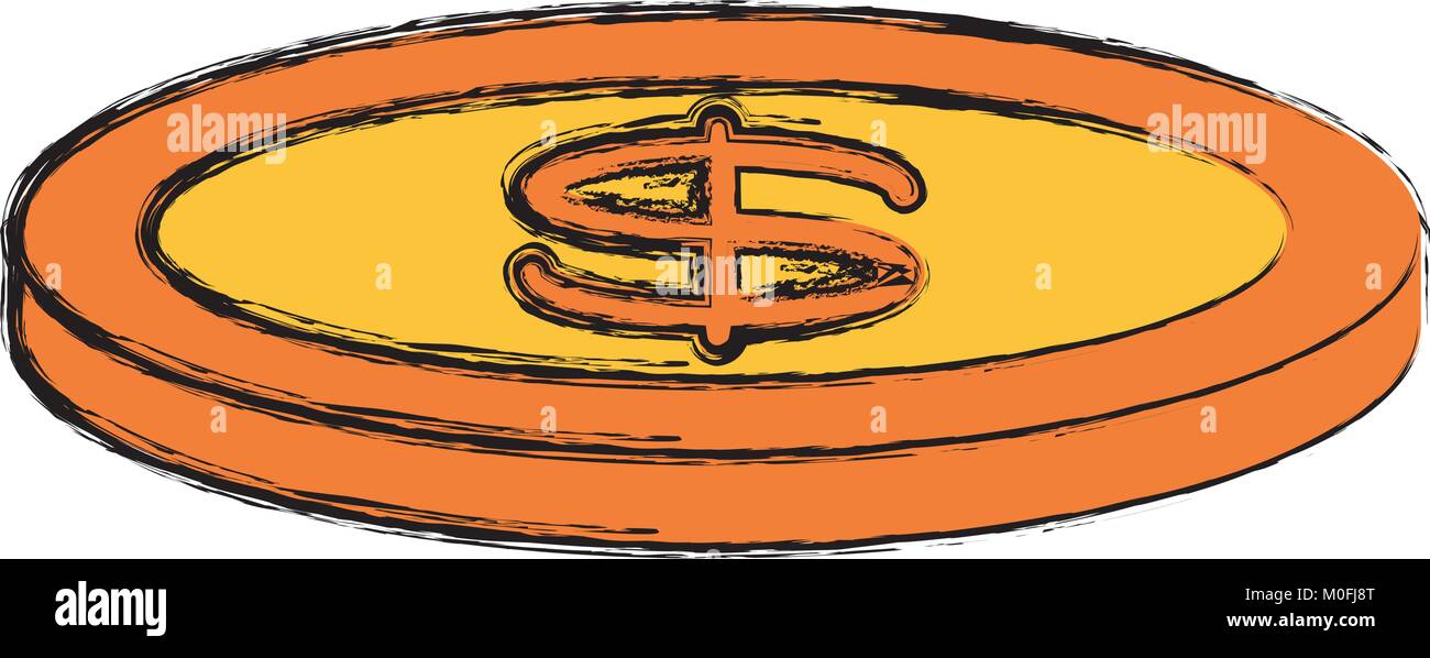 colored coin vector illustration Stock Vector Image & Art - Alamy