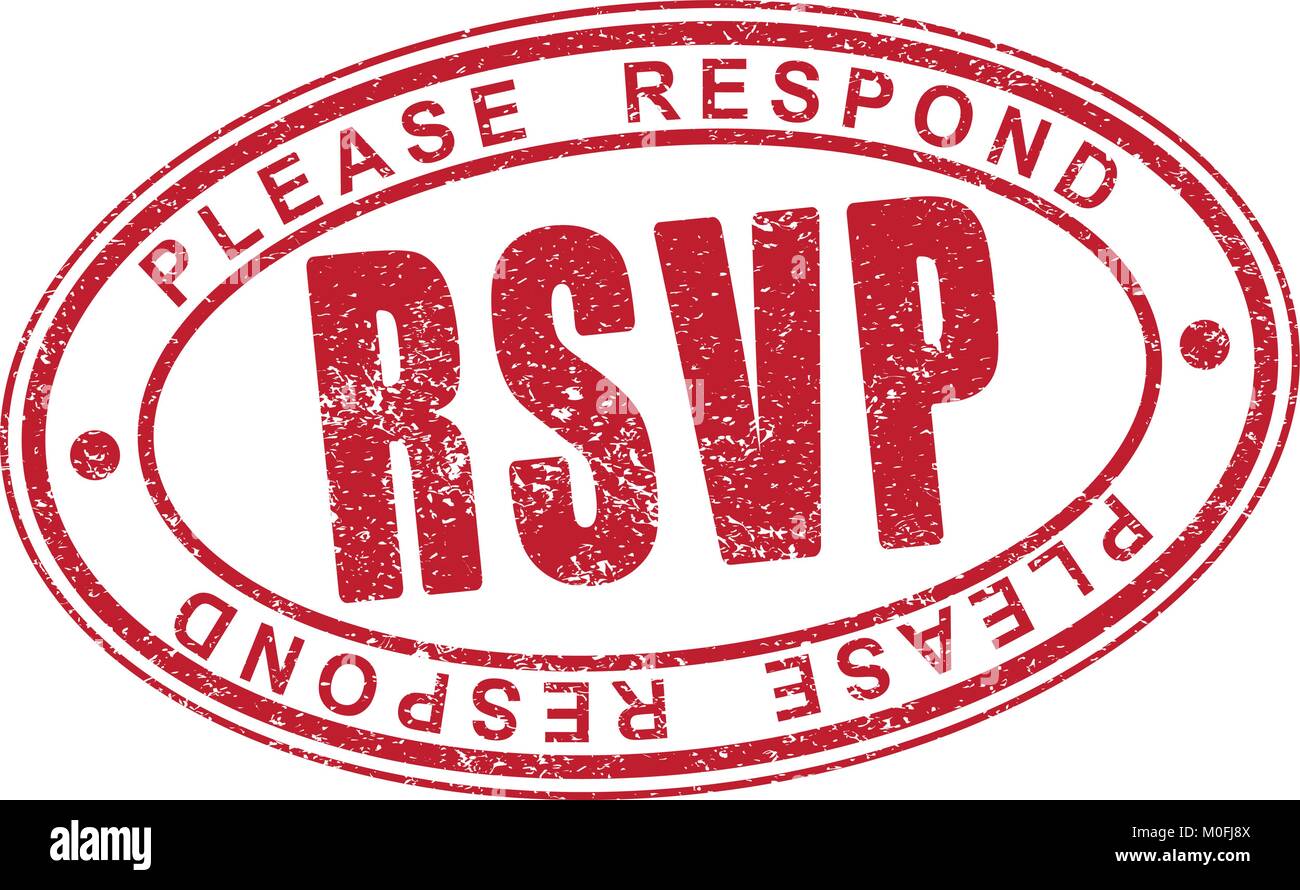 Rsvp Rubber Stamp Stock Vector Image And Art Alamy