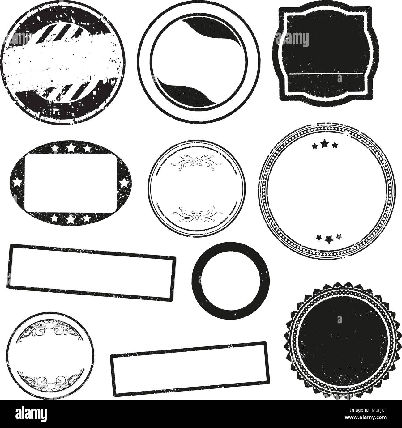 Big set of templates for rubber stamps Stock Vector Image & Art - Alamy