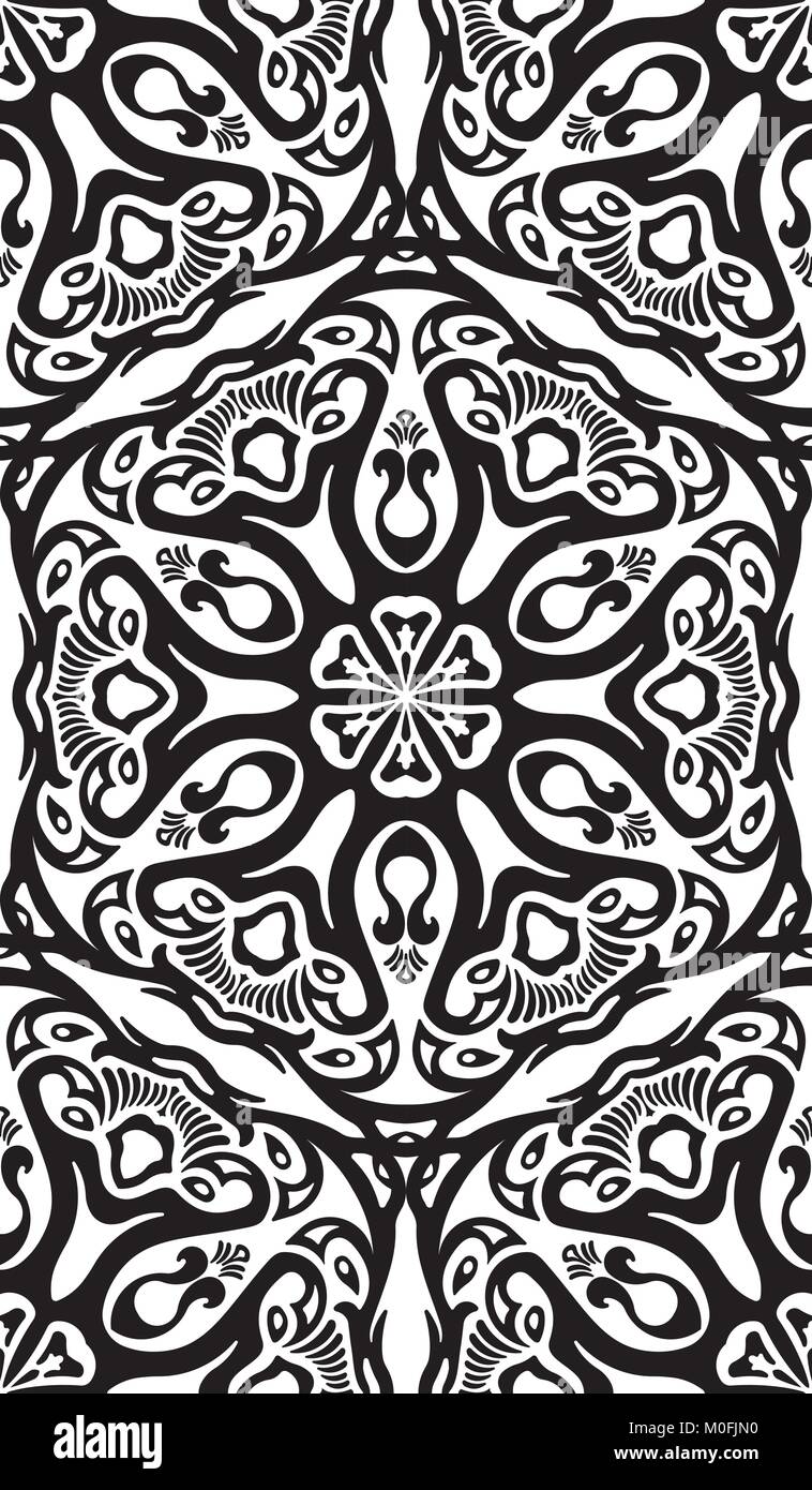 Seamless Abstract Tribal Pattern. Hand Drawn Ethnic Texture. Vector ...