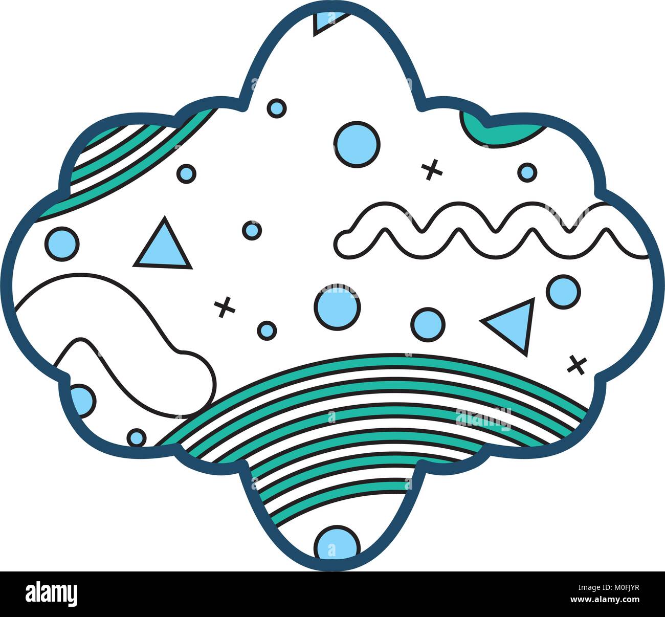 Frame with memphis style design Stock Vector Image & Art - Alamy