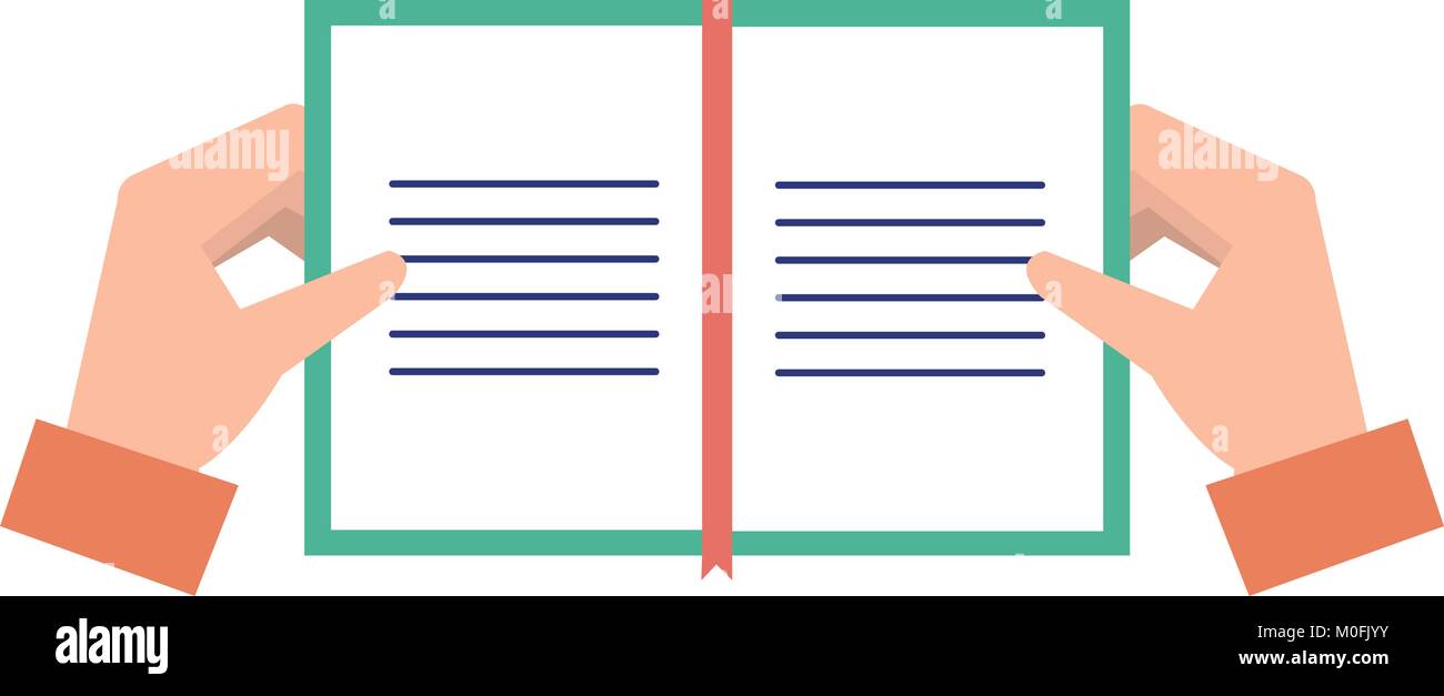 hands with note book vector illustration design Stock Vector Image ...