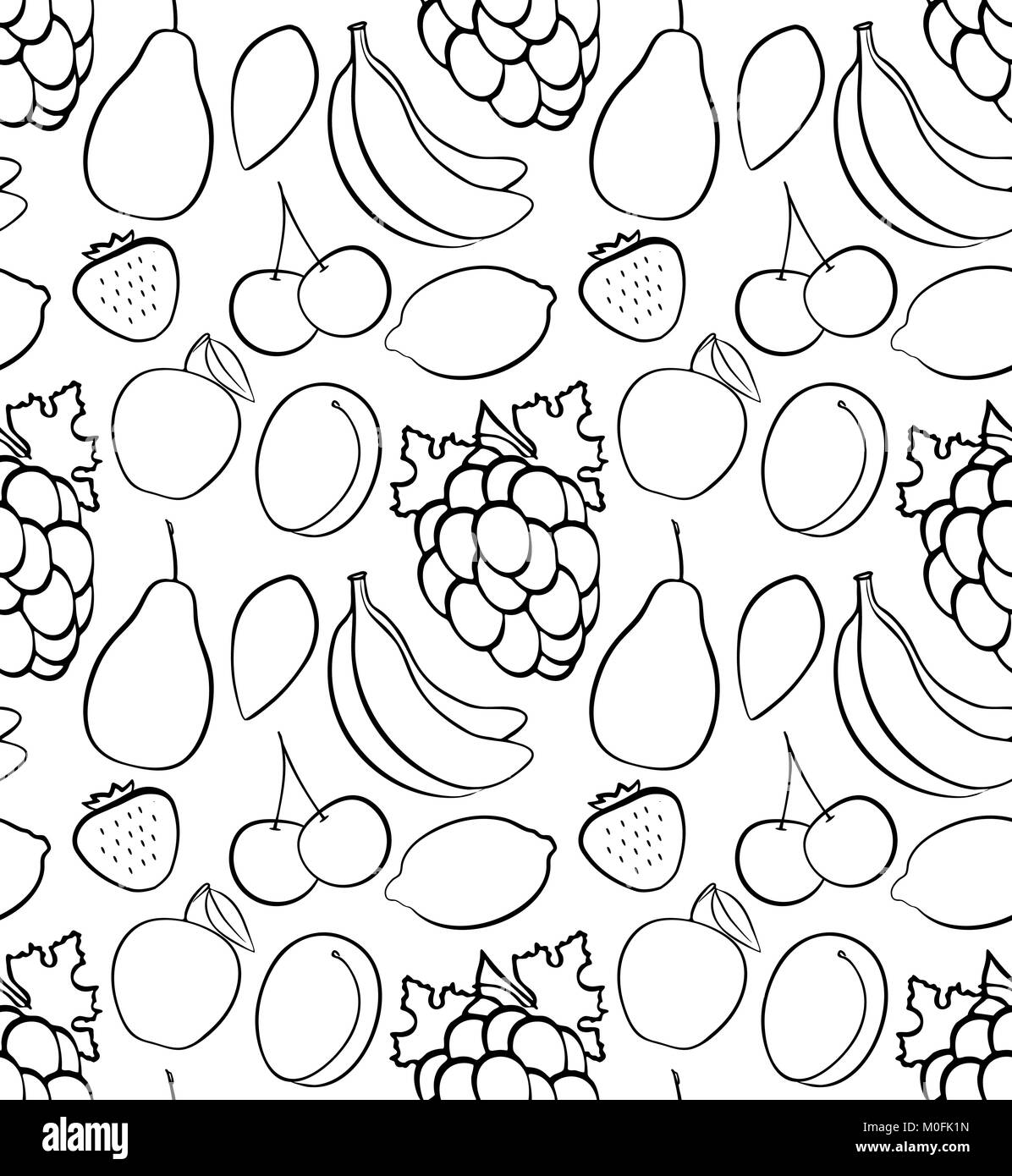 Seamless pattern lemon orange Black and White Stock Photos & Images - Alamy