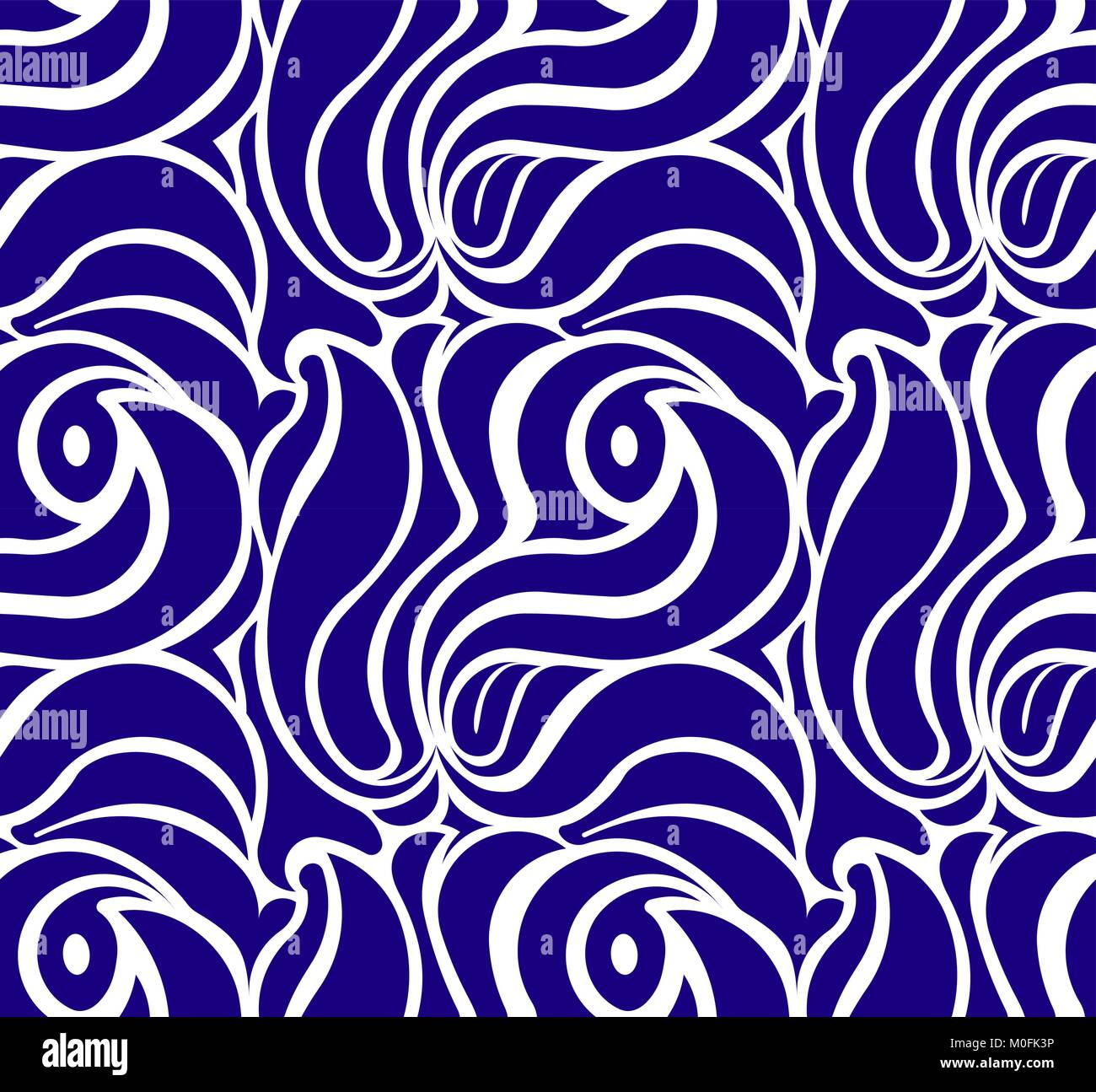 Vector seamless floral pattern in blue gamma Stock Vector Image & Art ...