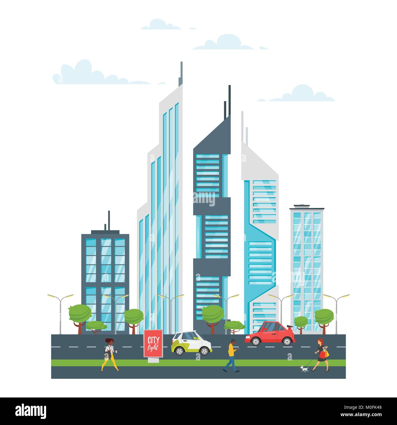 Landscape city buildings urban Cut Out Stock Images & Pictures - Alamy