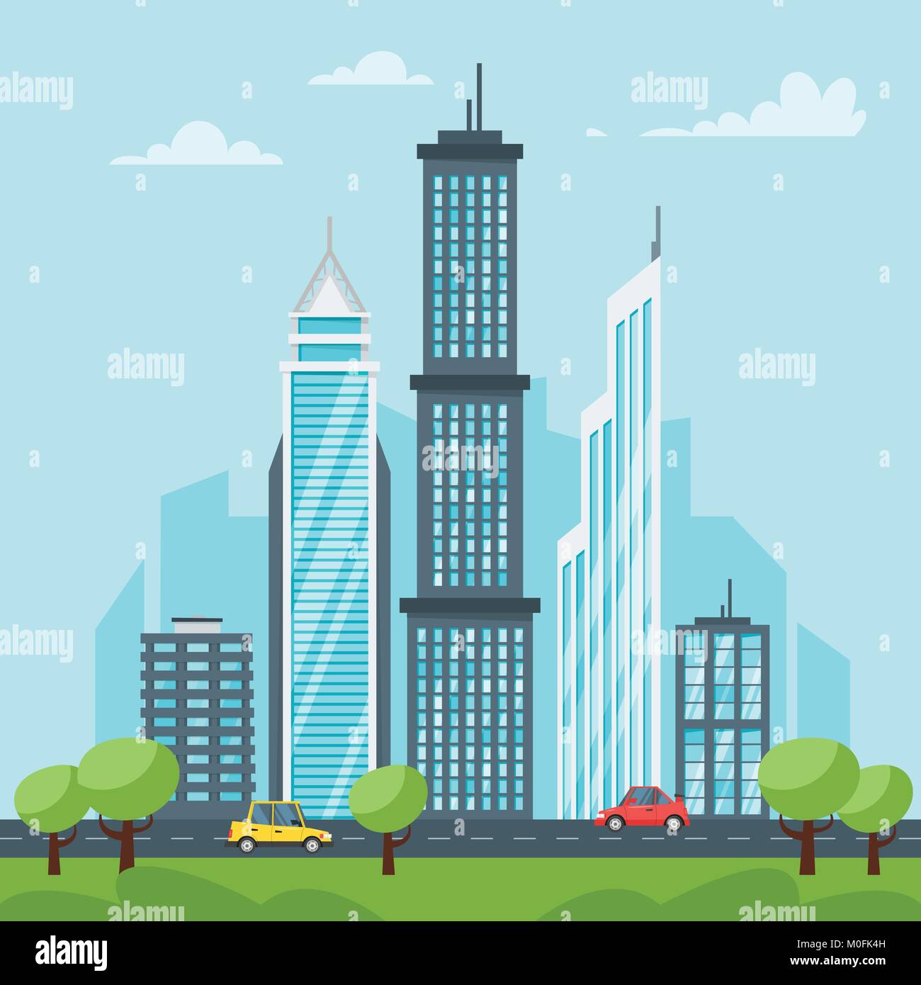 city landscape. Urban skyline Stock Vector Image & Art - Alamy