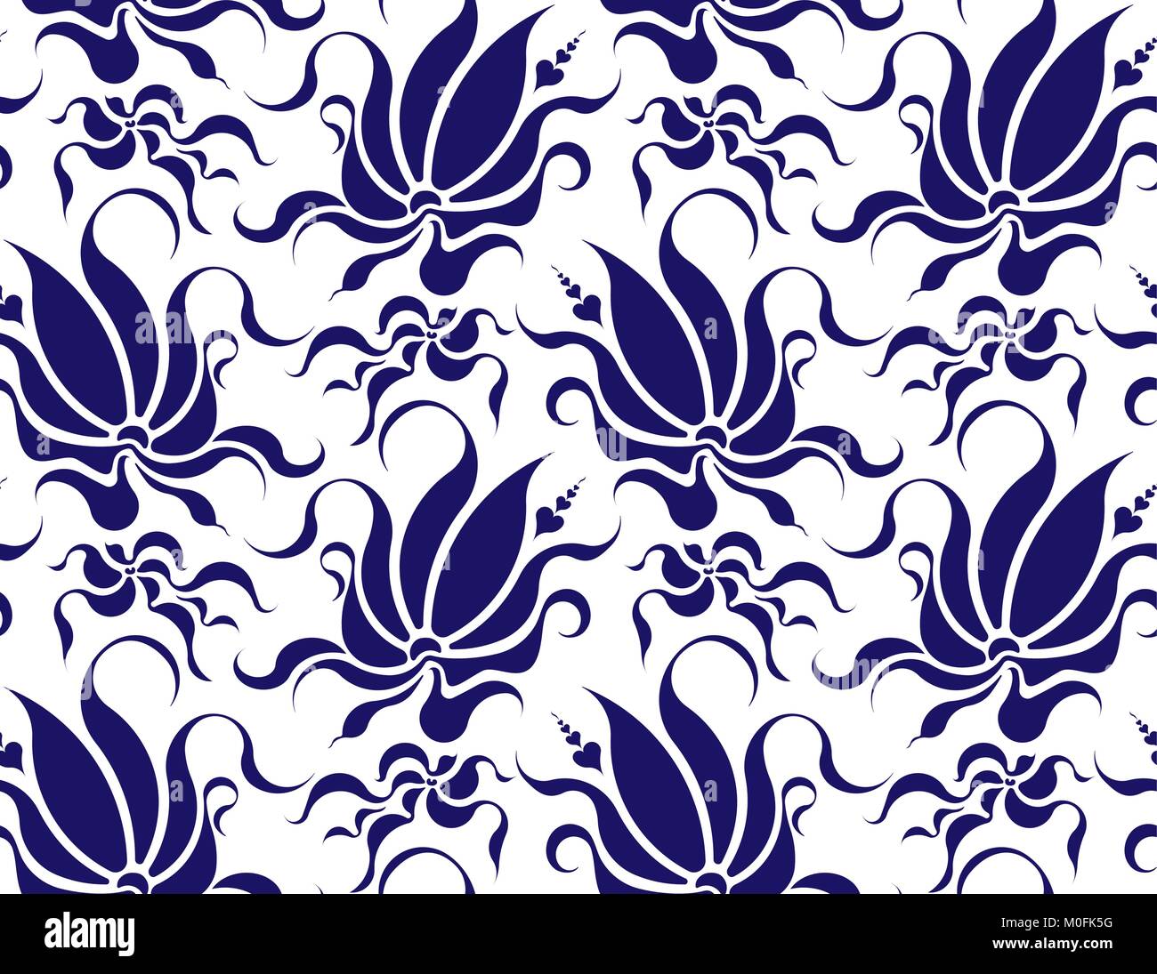 Vector seamless floral pattern Stock Vector Image & Art - Alamy