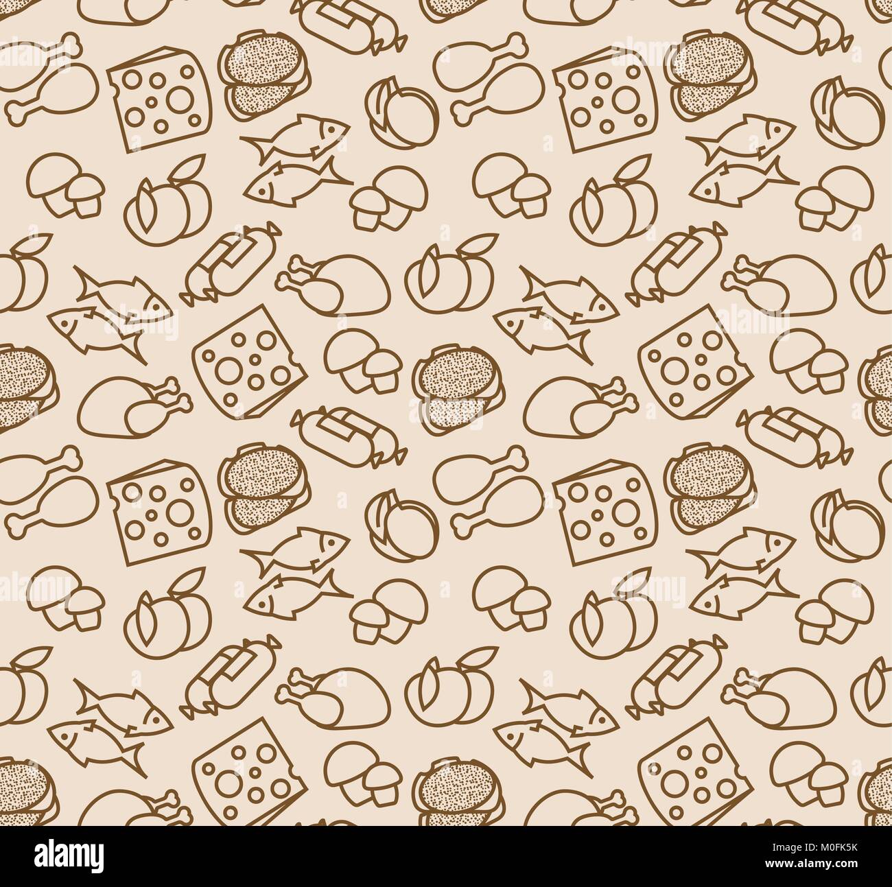 Sausage pattern vector seamless Stock Vector Images - Alamy