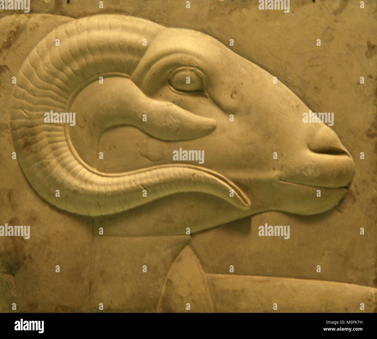 Relief plaque with ram's head from a god's figure, Late Period ...