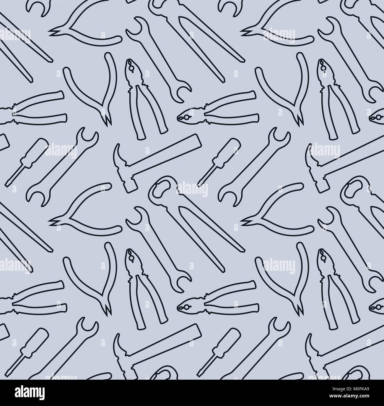 Seamless Pattern With Tools Stock Vector Image & Art - Alamy