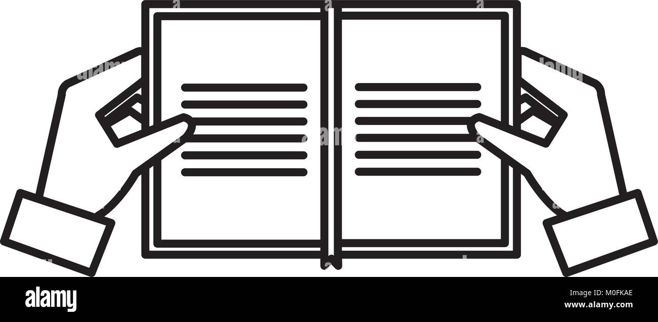 hands with note book vector illustration design Stock Vector Image ...