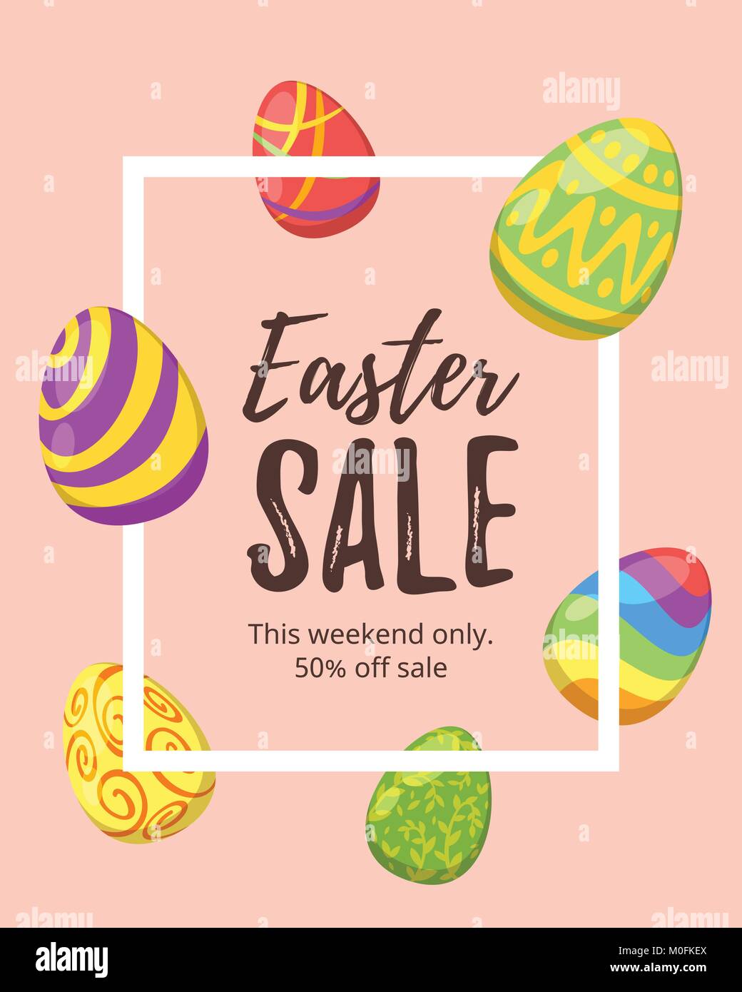 Easter sale poster design Stock Vector Images - Alamy