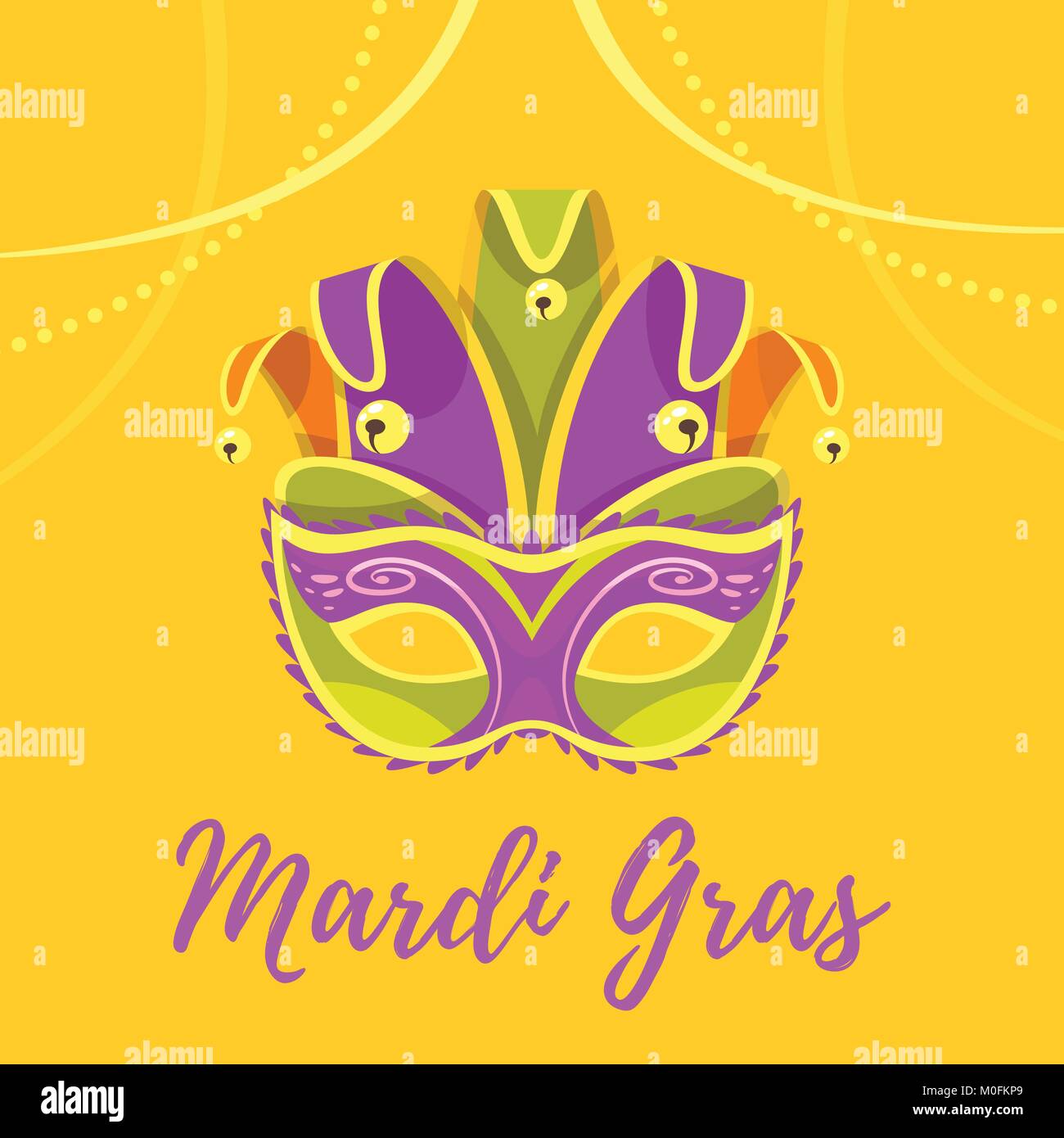 Mardi Gras greeting card Stock Vector Image & Art - Alamy