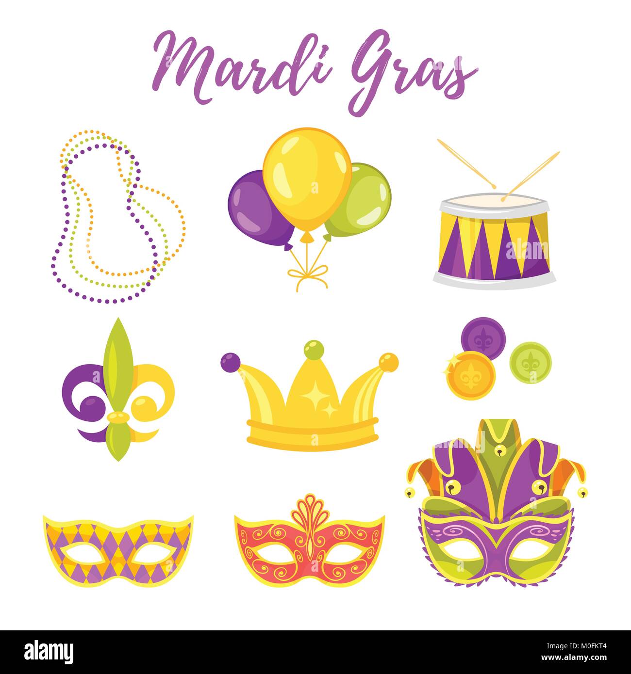 Carnival mardi gras party Cut Out Stock Images & Pictures - Alamy