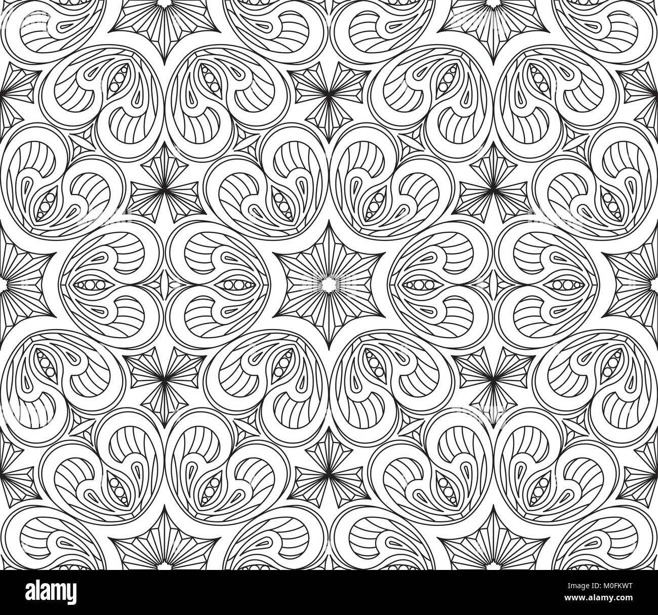 Seamless Abstract Tribal Pattern. Hand Drawn Ethnic Texture. Vector ...