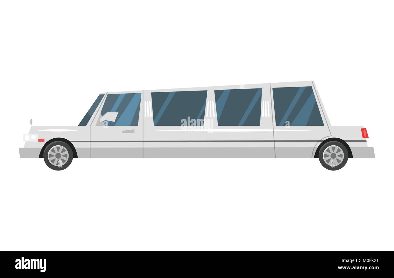 White stretch limousine Stock Vector Images - Alamy