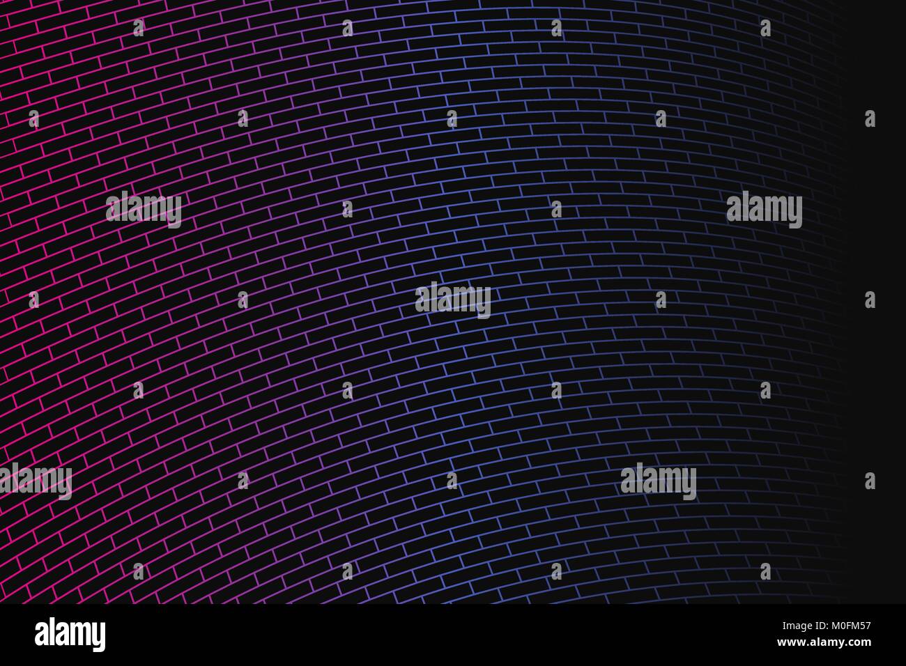 Abstract vector background. Colorful grid stretched on the dark ...