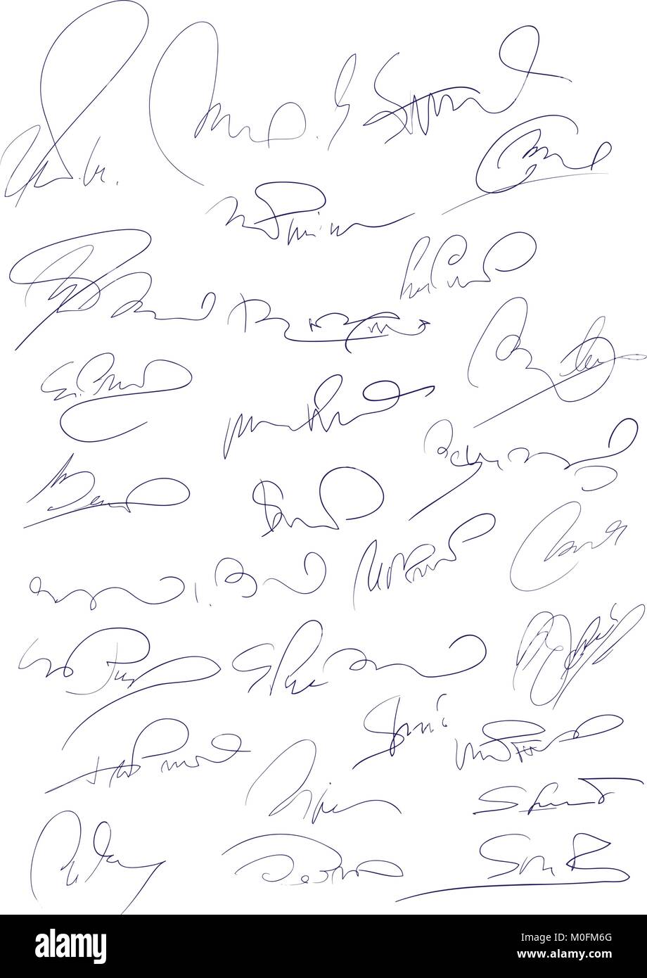 Handwriting signature autograph Stock Vector Images - Alamy