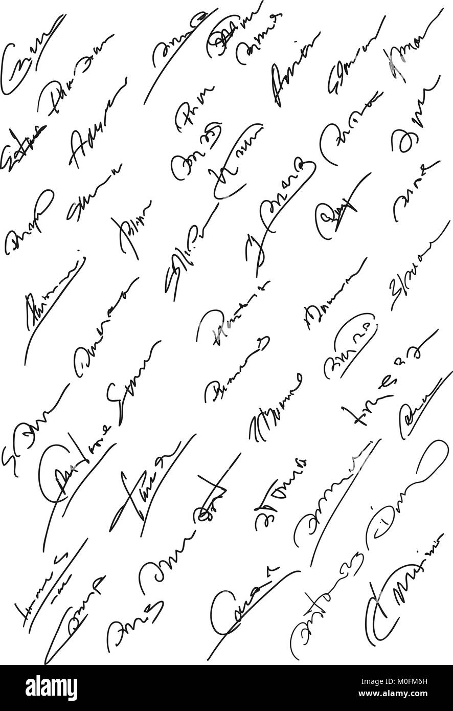 Signatures vector vectors hi-res stock photography and images - Alamy