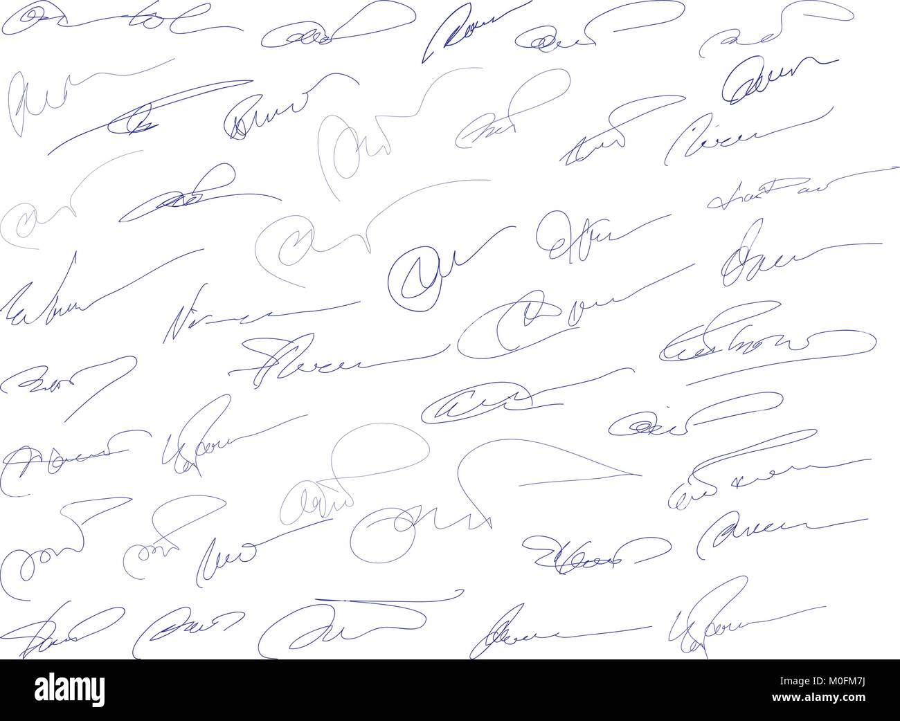 Handwriting signature autograph Stock Vector Images - Alamy