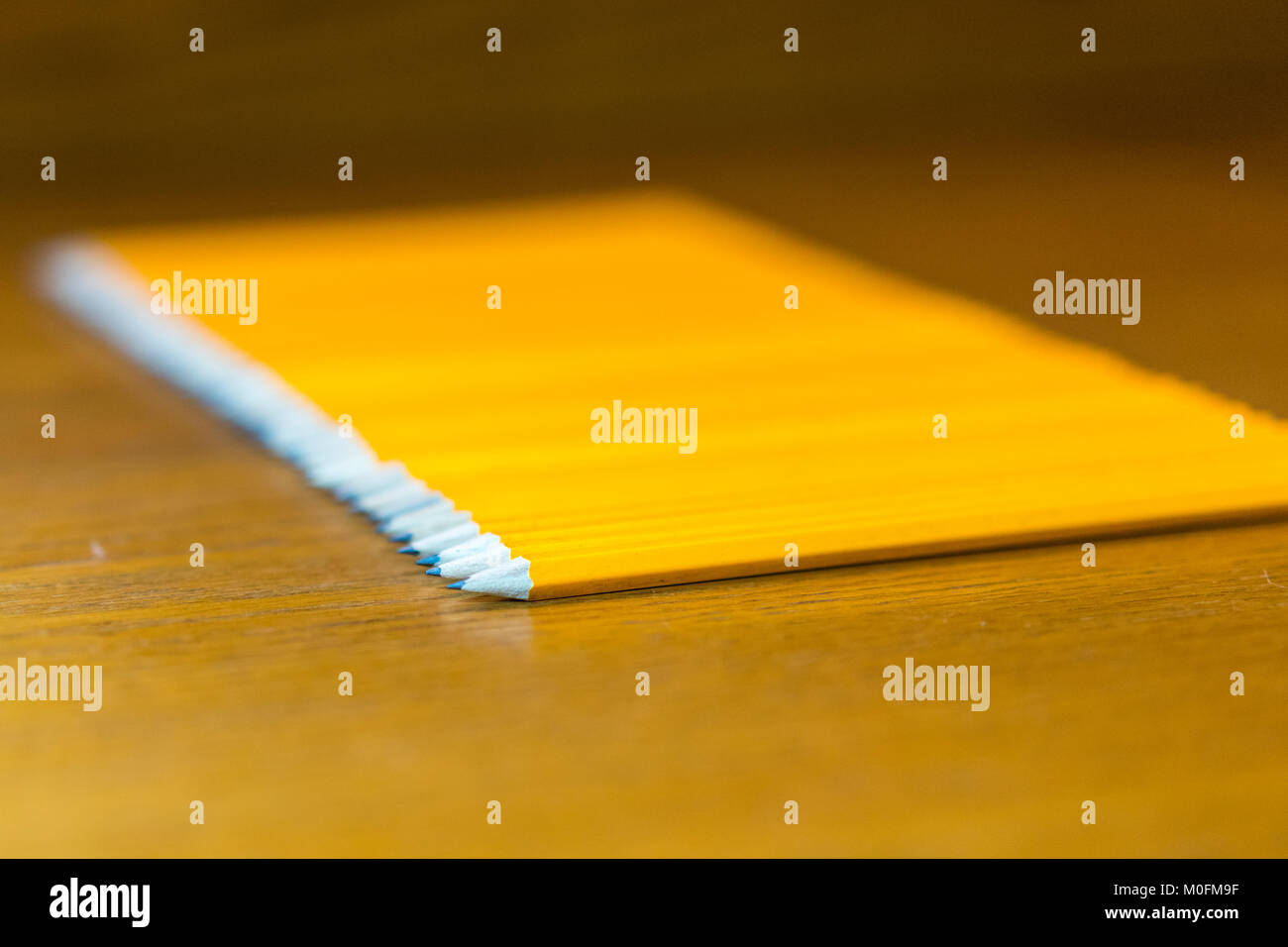 row of yellow school pencils Stock Photo - Alamy