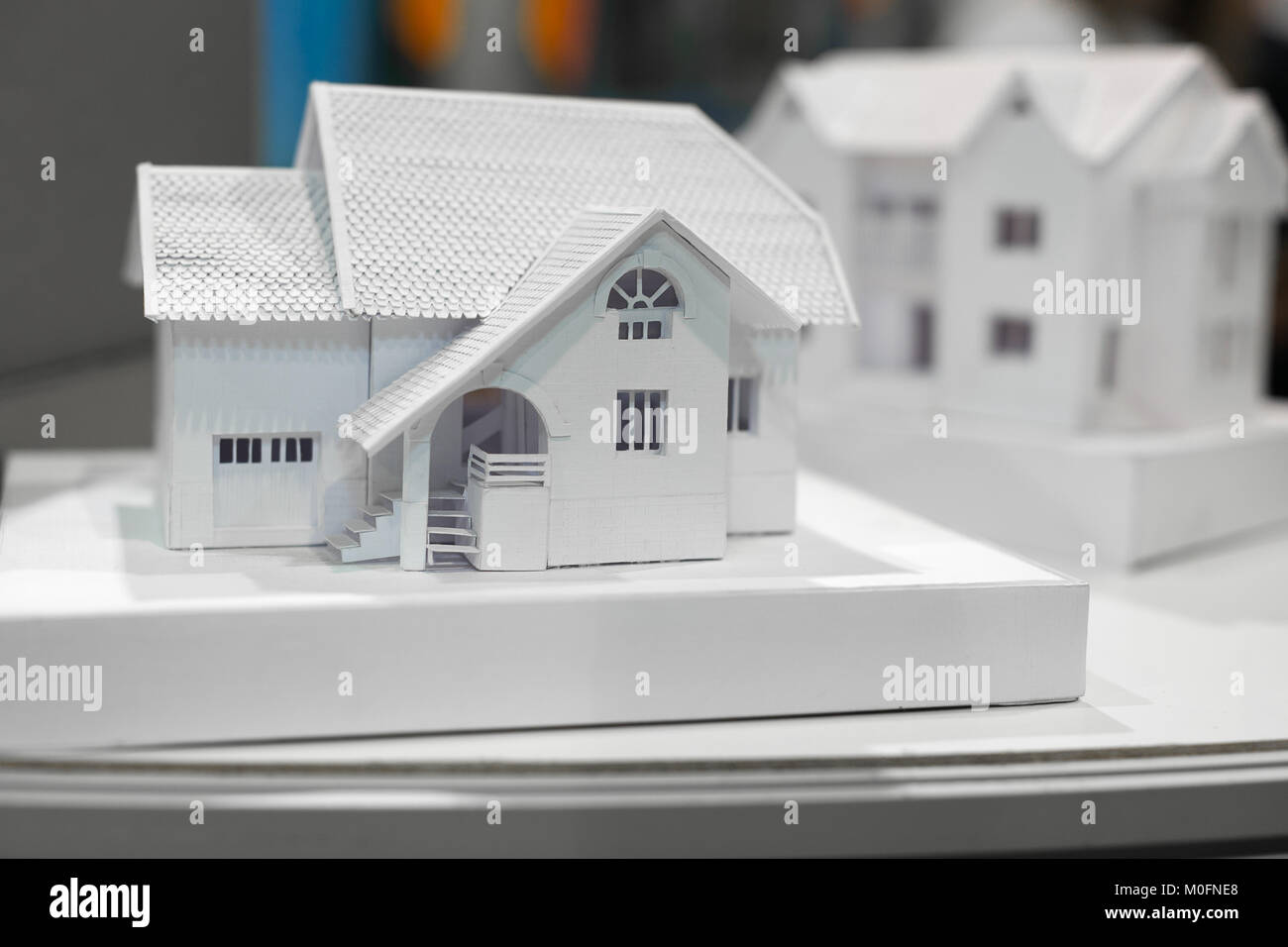 handmade, hobby, art concept. on the low platform made of cardboard ...