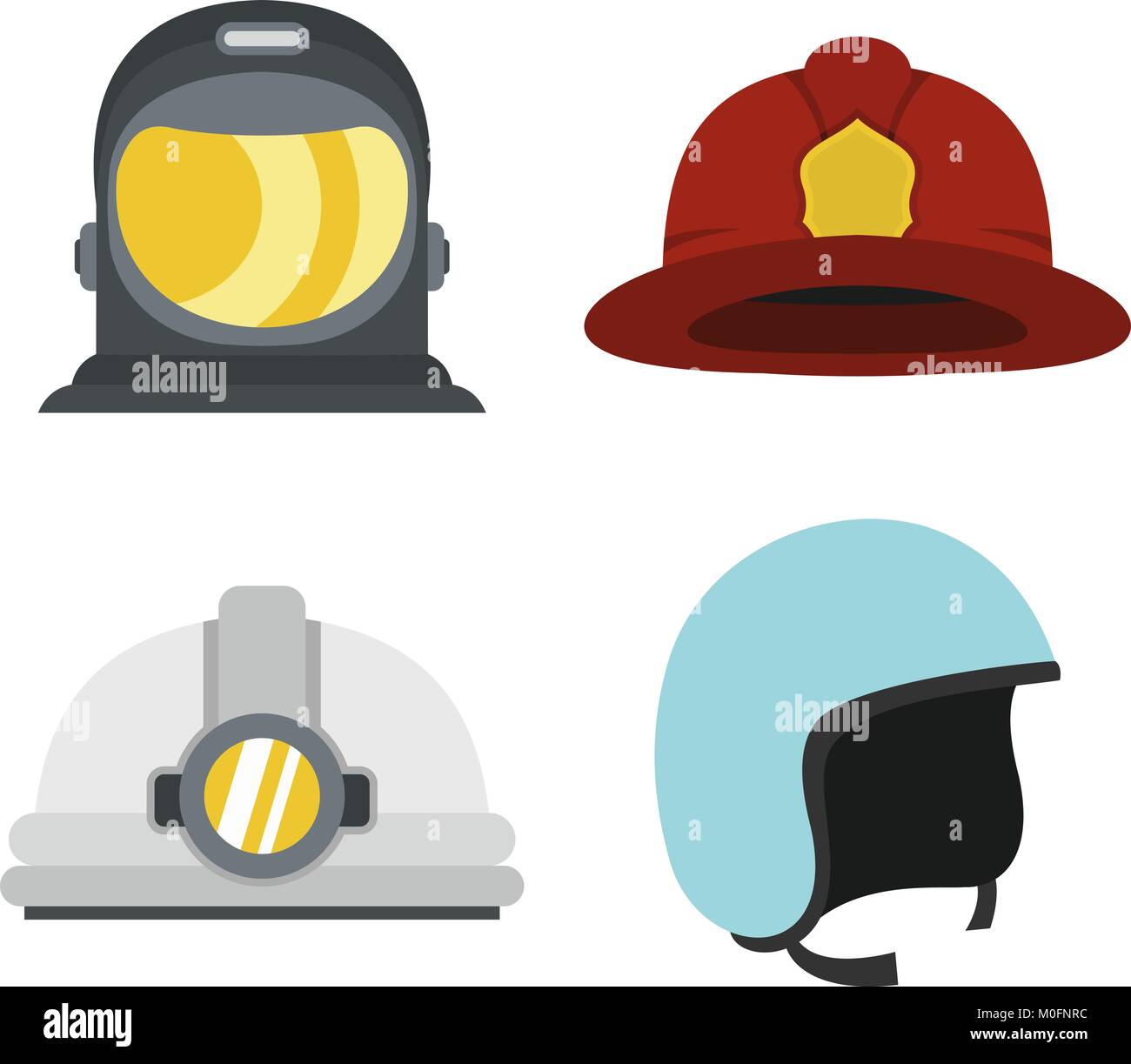 Helmet icon set, flat style Stock Vector Image & Art - Alamy