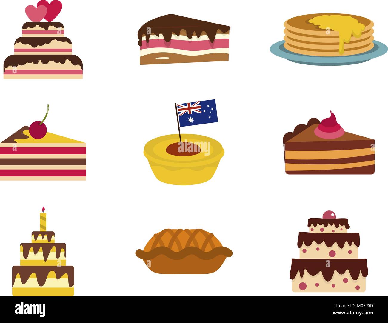 Square slice birthday cake Stock Vector Images - Alamy