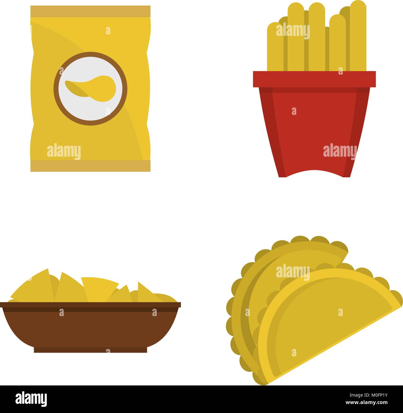 Potato food icon set, flat style Stock Vector Image & Art - Alamy