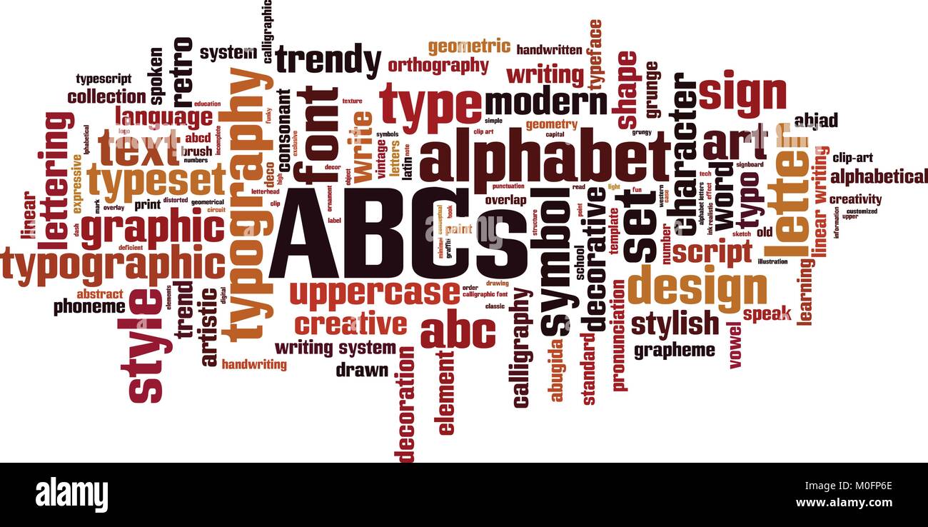 ABCs word cloud concept. Vector illustration Stock Vector Image & Art ...