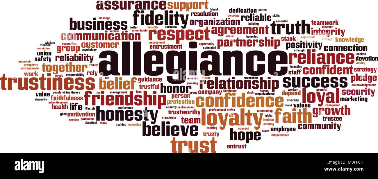 Allegiance word cloud concept. Vector illustration Stock Vector Image ...